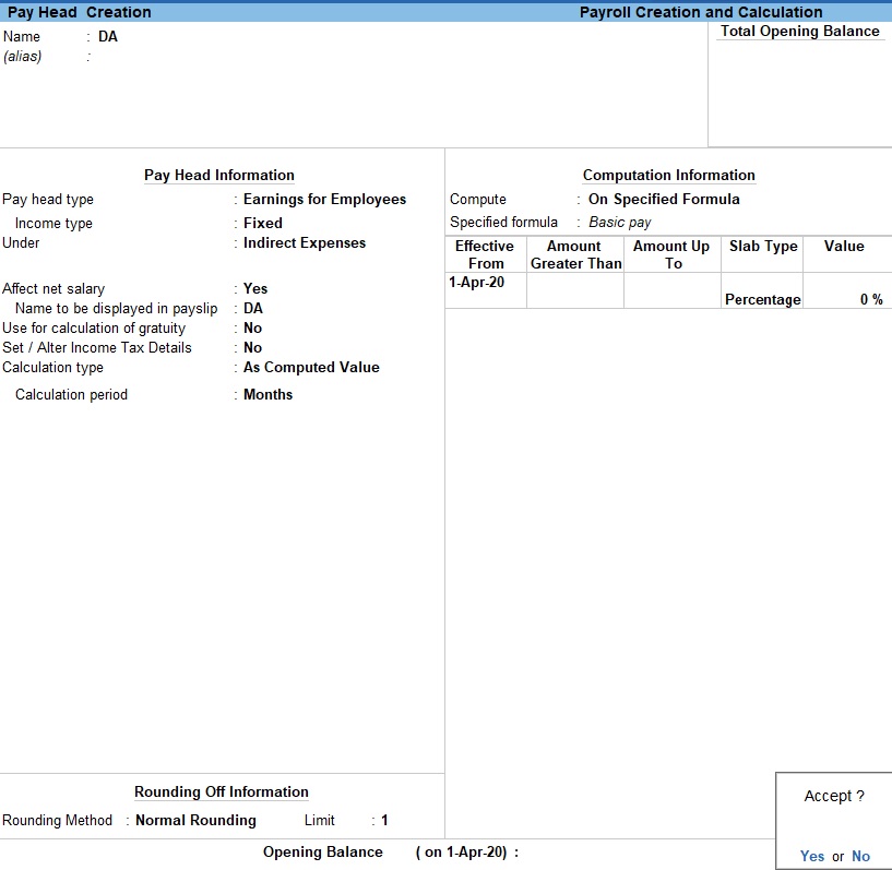 Payroll In Tally Prime