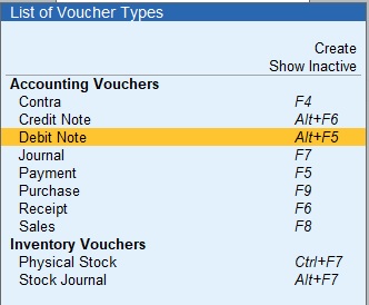 Accounting Voucher Entry in Tally Prime
