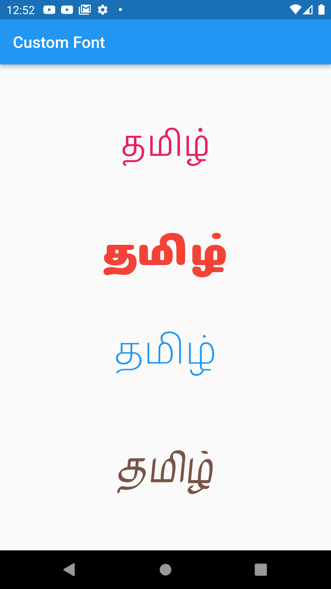 Custom Tamil Font In Flutter