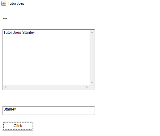 TextArea In Java AWT