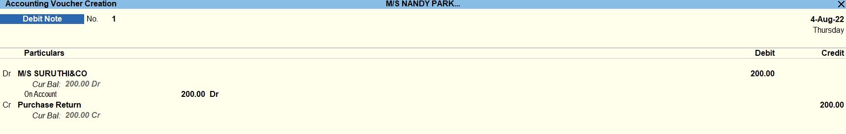 Example Voucher SUM Tally Prime in Tamil